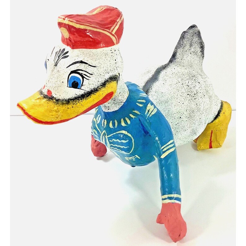 Vintage Donald Duck Paper Mache Folk Art Disney Character - Etsy