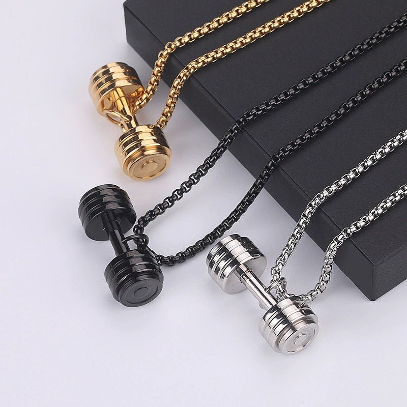 Dumbbell Pendant - Etsy