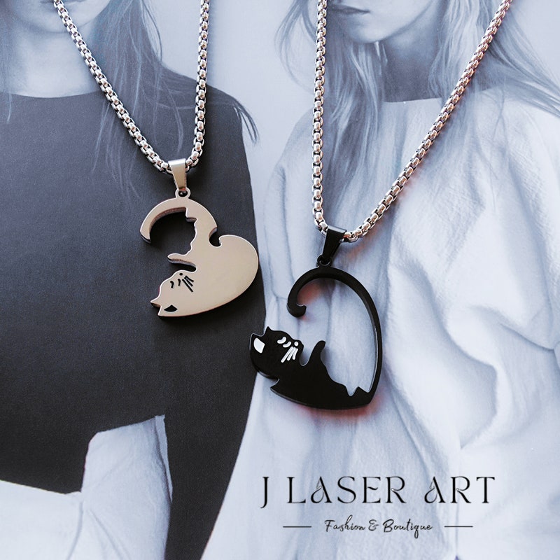 Couple Cat Pendant - Etsy