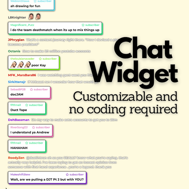 Twitch Chat Widget - Etsy