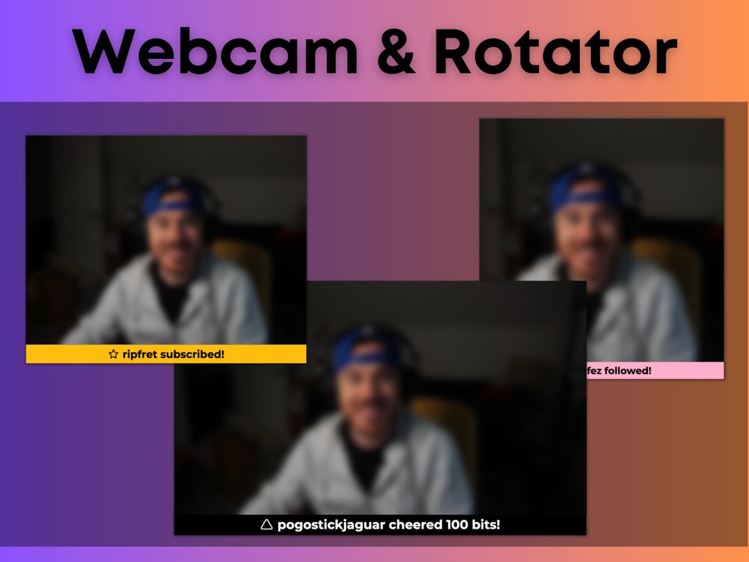 Minimal Webcam Overlay With Event Rotator for Twitch Streamers ...