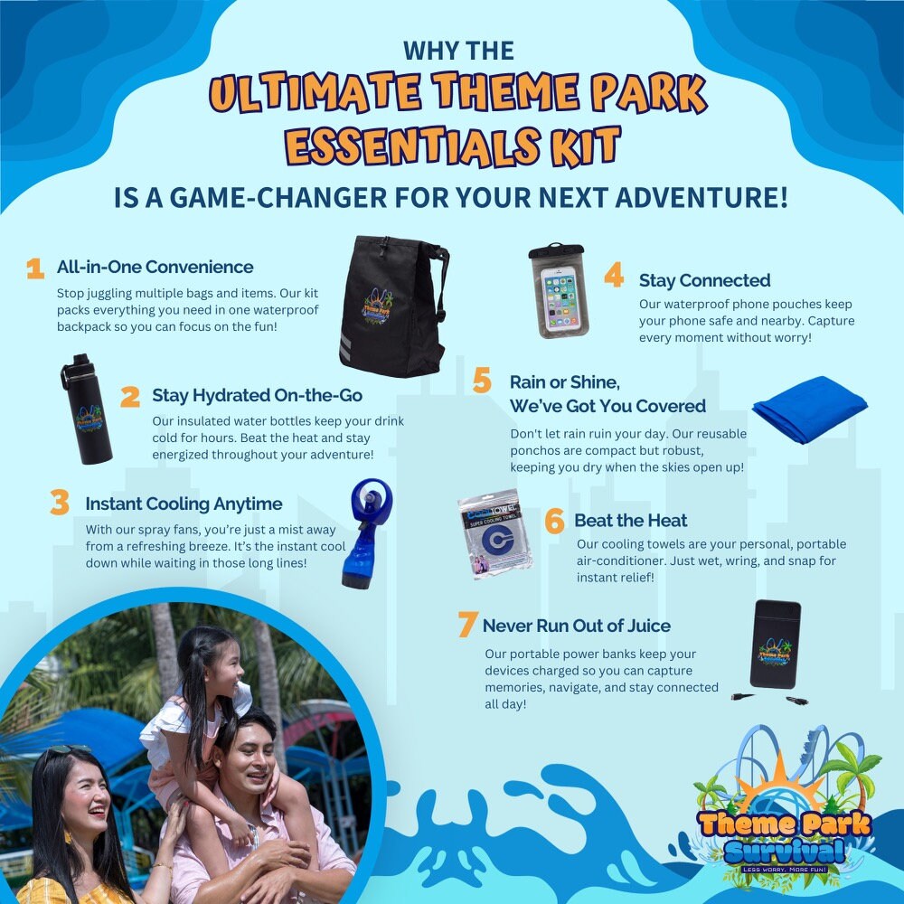 Theme Park Survival Travel Kit All in One Theme Park Essentials ...