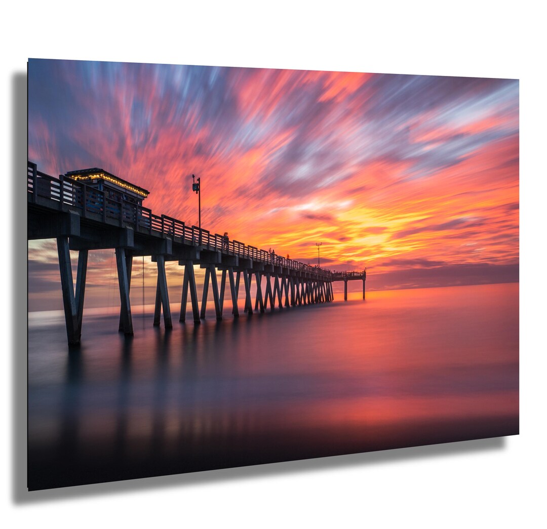 Venice Florida Sunset Photo, Gulf Coast Ocean Landscape Print, Colorful ...