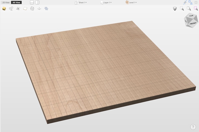 CNC Waste Board Grid Pattern - 1" Square 32"x32" Layout for Onefinity ...