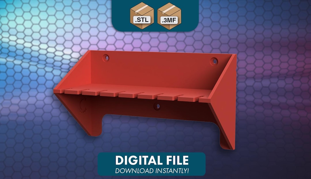 3D Printable Wall-mounted Clamp Rack | Digital Download for 4-inch ...