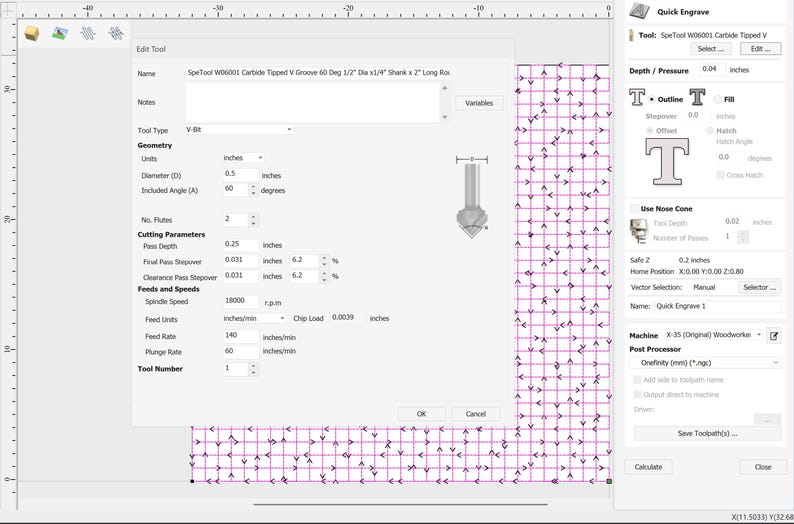 CNC Waste Board Grid Pattern - 1" Square 32"x32" Layout for Onefinity ...