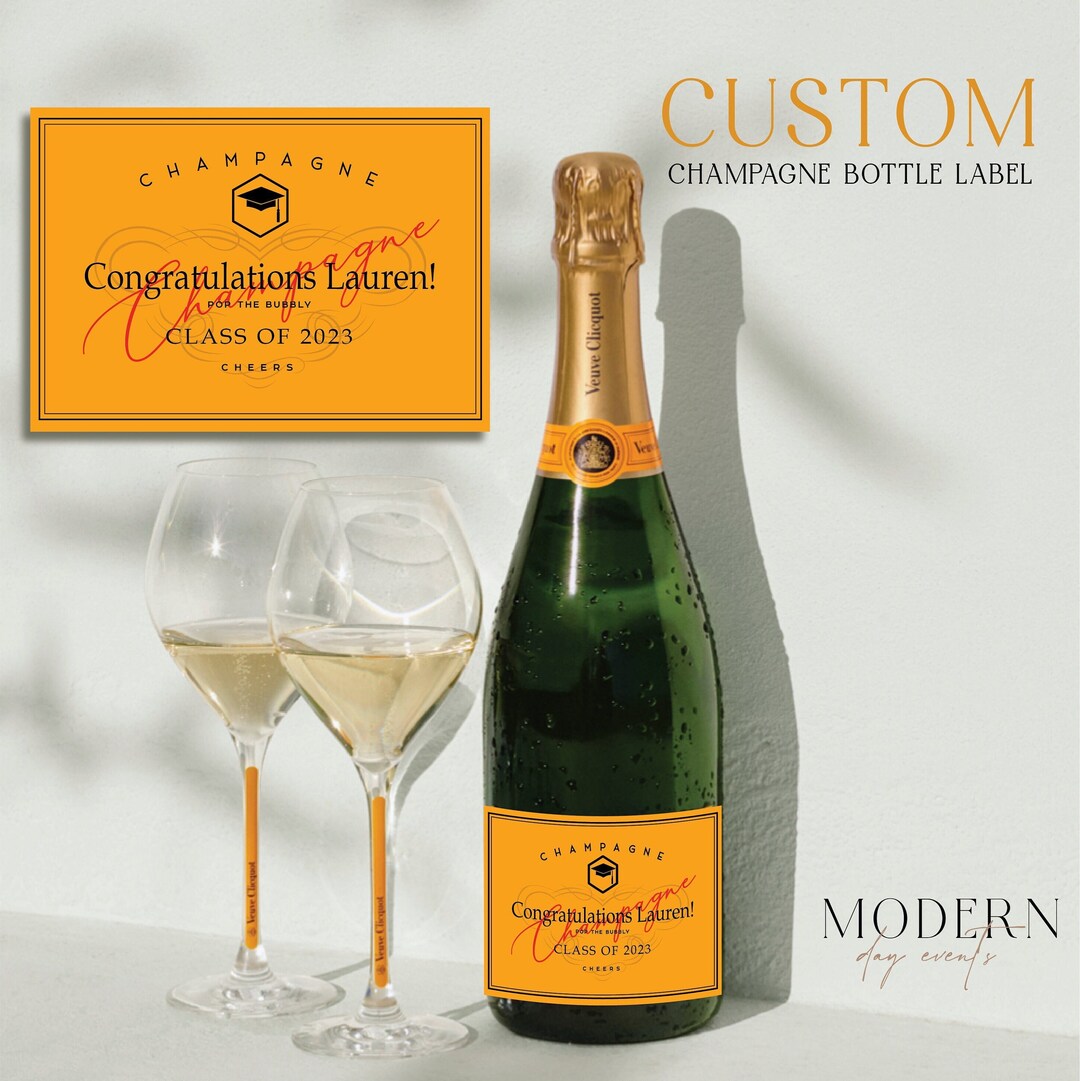 Graduation Custom Champagne Label, Personalized Champagne Bottle Label ...