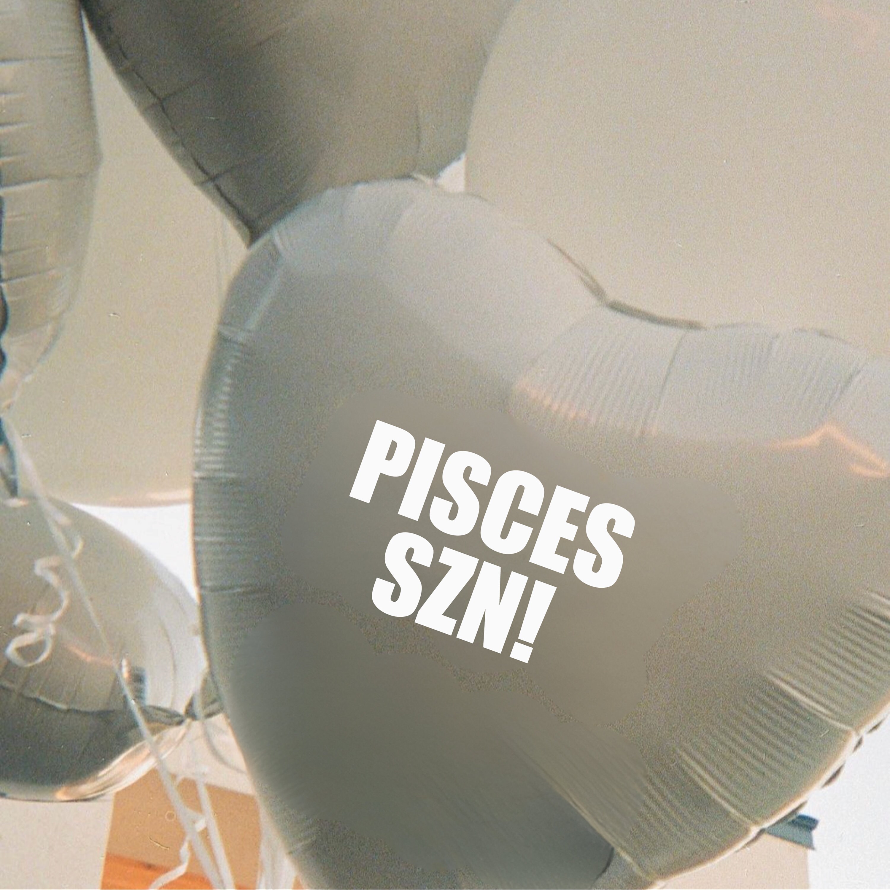 Pisces SZN White Vinyl Balloon Decal, Zodiac Sign, Vinyl Decal, Balloon ...