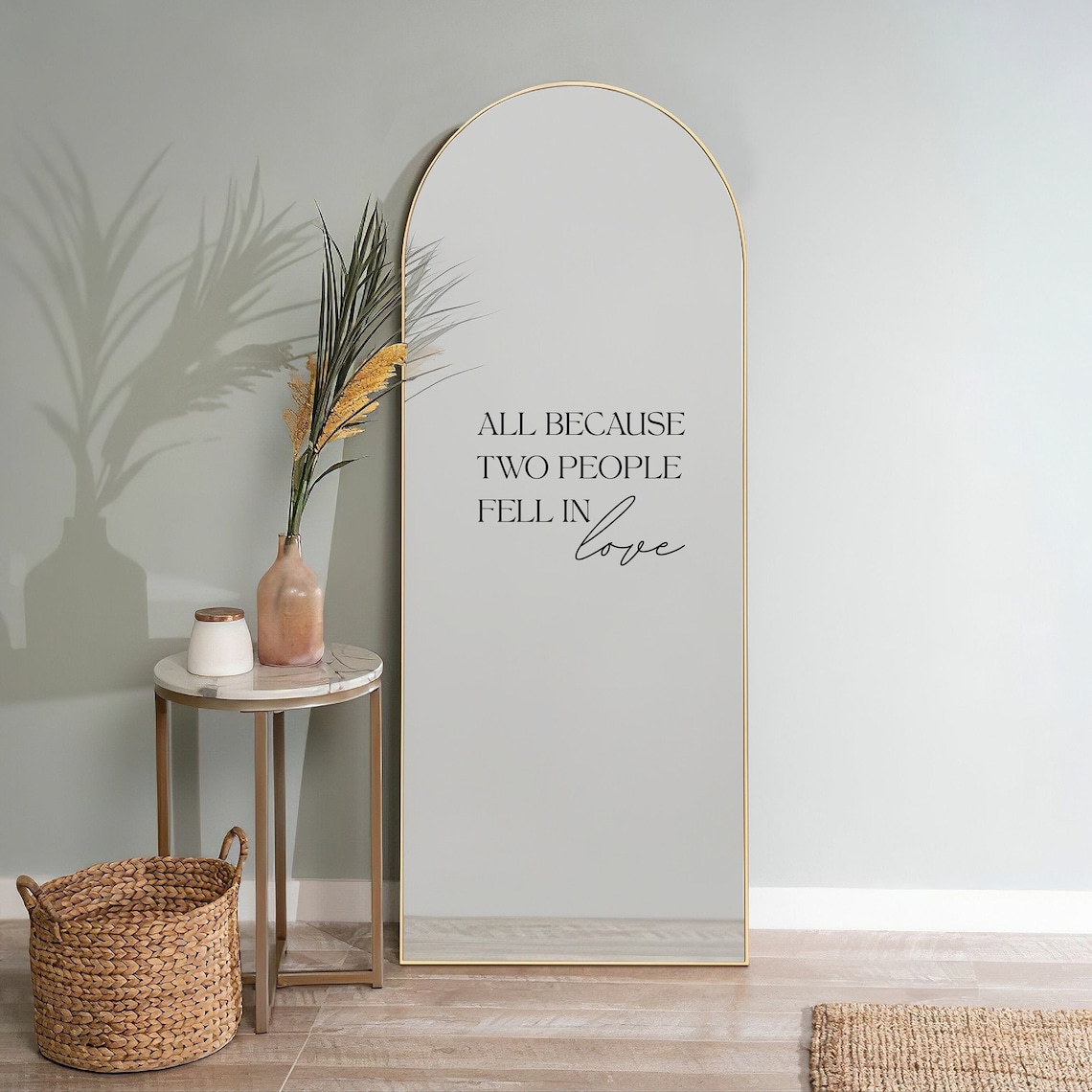 Black Vinyl Mirror Decal, Engagement Party, Wedding Welcome Sign ...