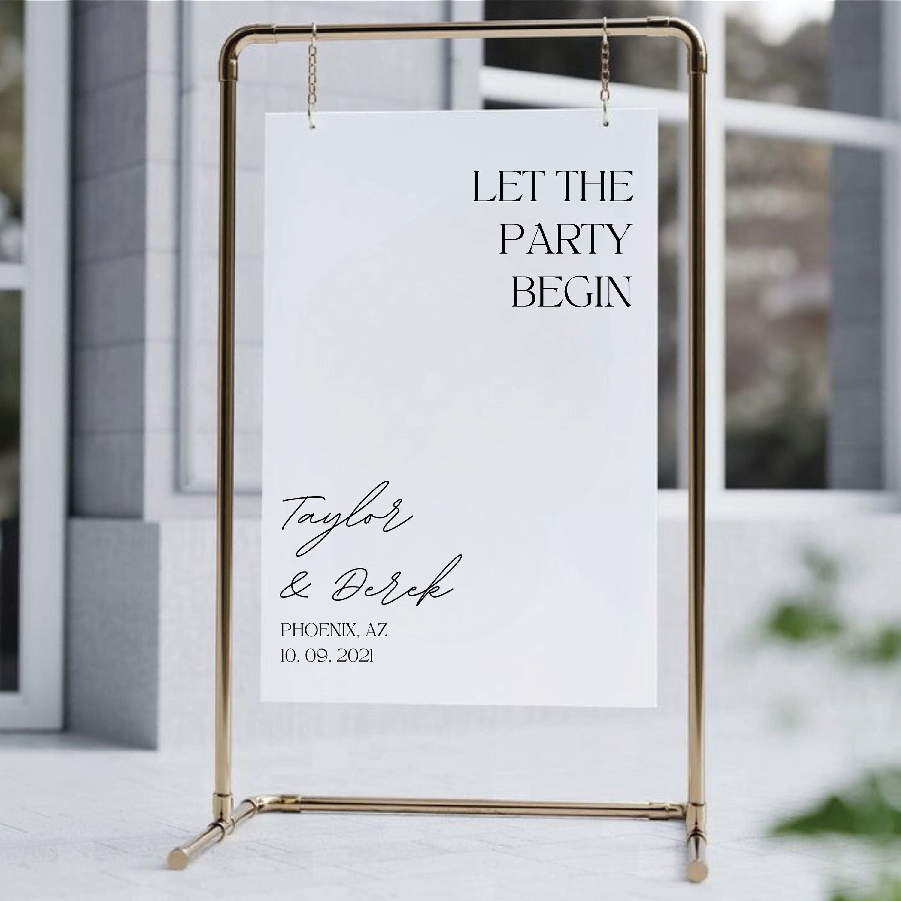 Minimal Wedding Welcome Welcome Sign Portrait, Printable Sign Template ...