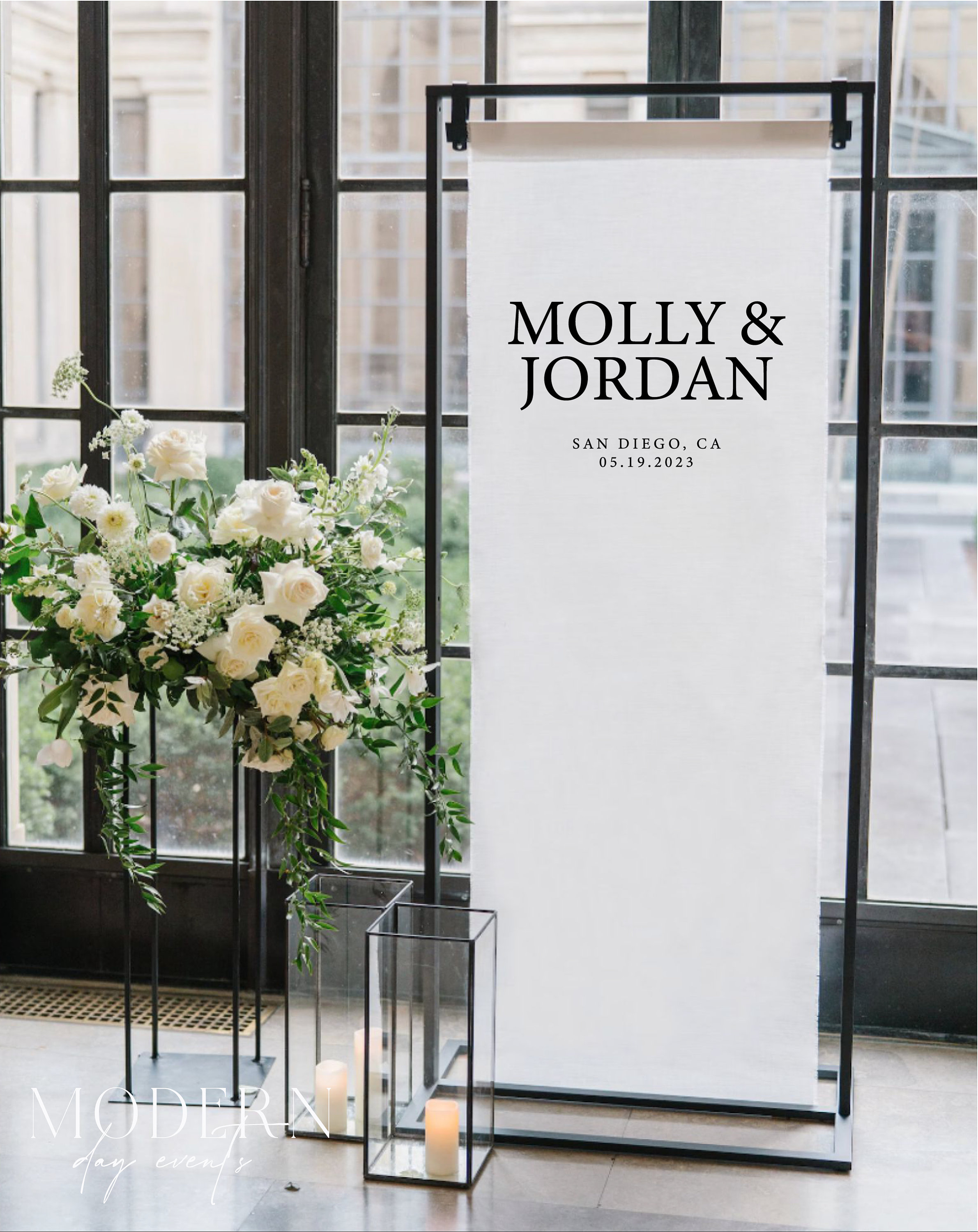 Linen Wedding Sign, Fabric Wedding Sign, White, Custom, Wedding Welcome ...