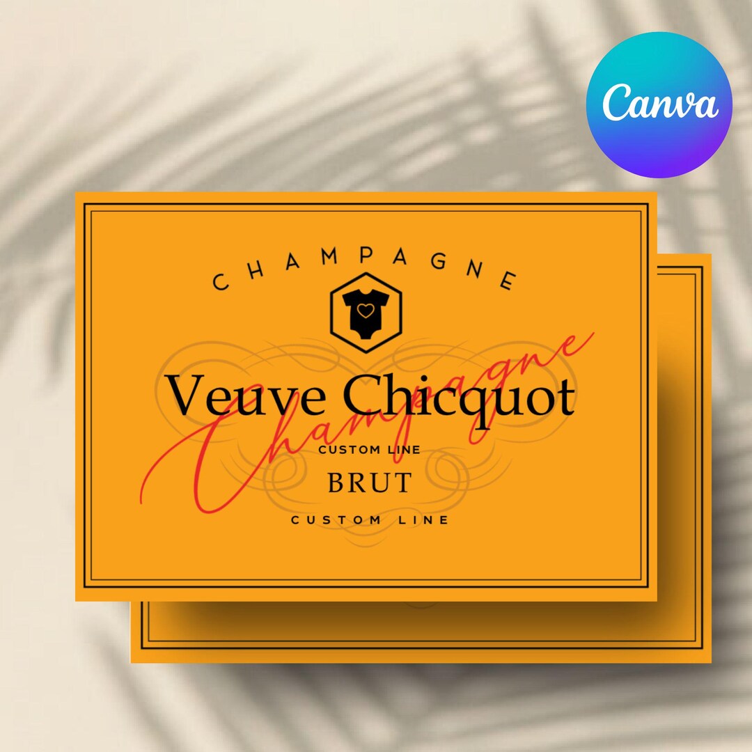 Custom Baby Announcement Veuve Champagne Label, Custom Sticker Labels ...