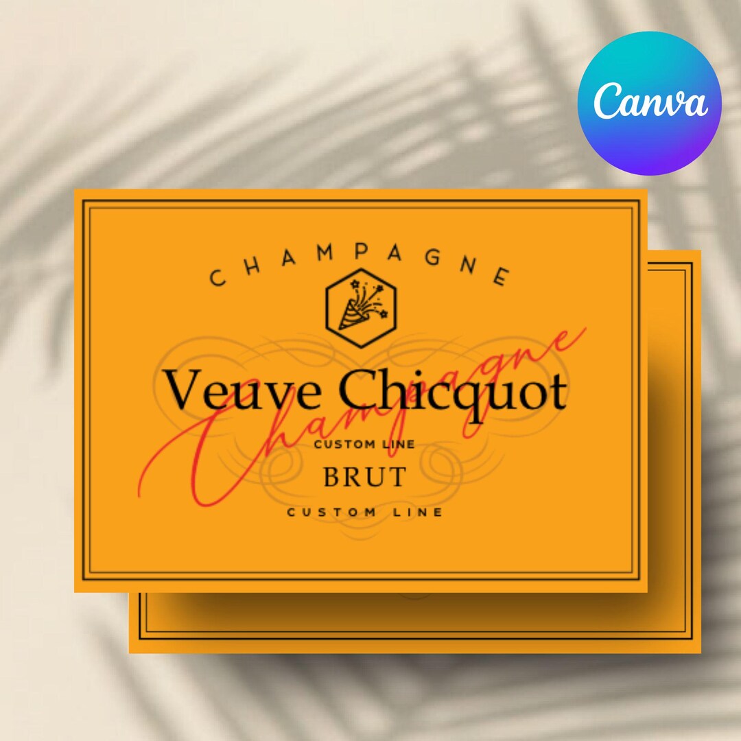 Custom Celebration Gift Veuve Champagne Label, Custom Sticker Labels ...