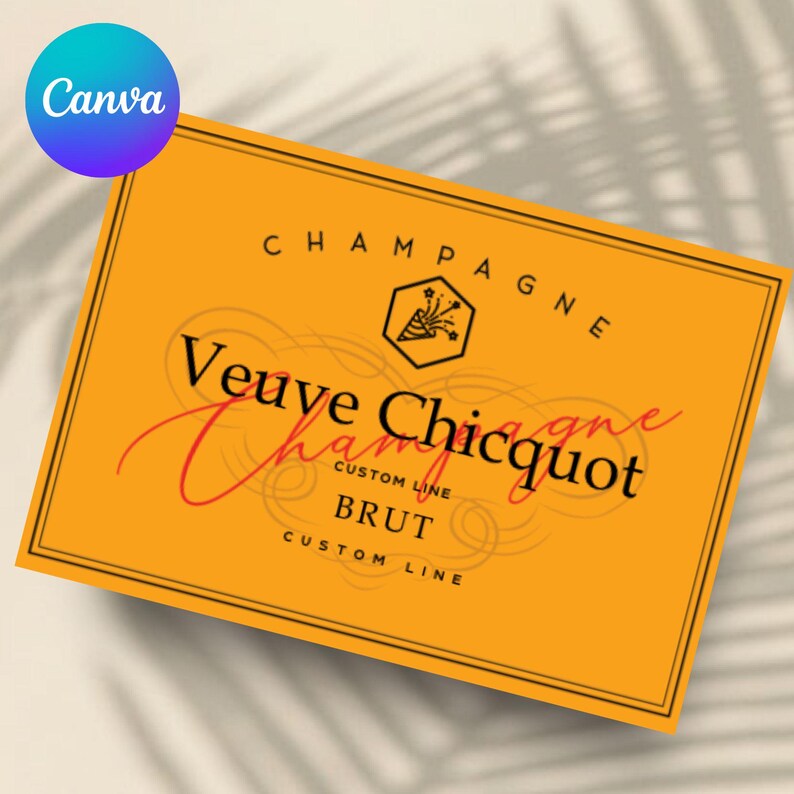 Custom Celebration Gift Veuve Champagne Label, Custom Sticker Labels ...