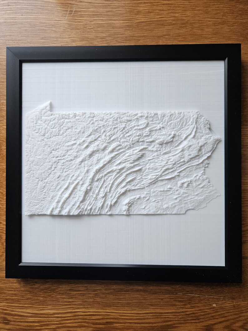 Pennsylvania 3D Topography - Etsy