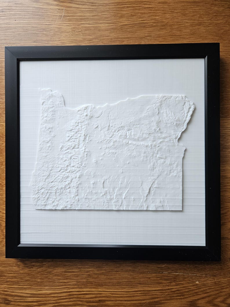 Oregon 3D Topography - Etsy
