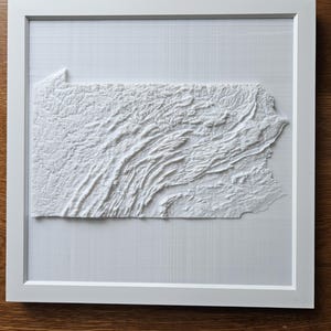 Pennsylvania 3D Topography - Etsy