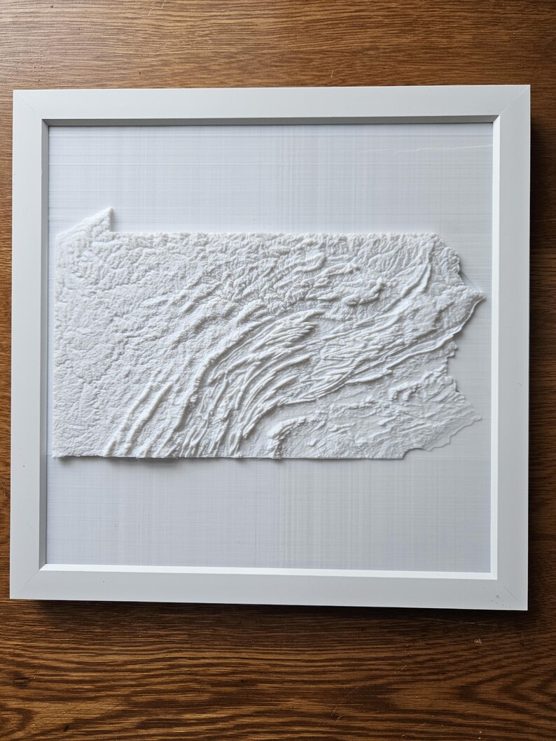 Pennsylvania 3D Topography - Etsy