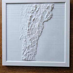 Vermont 3D Topography - Etsy