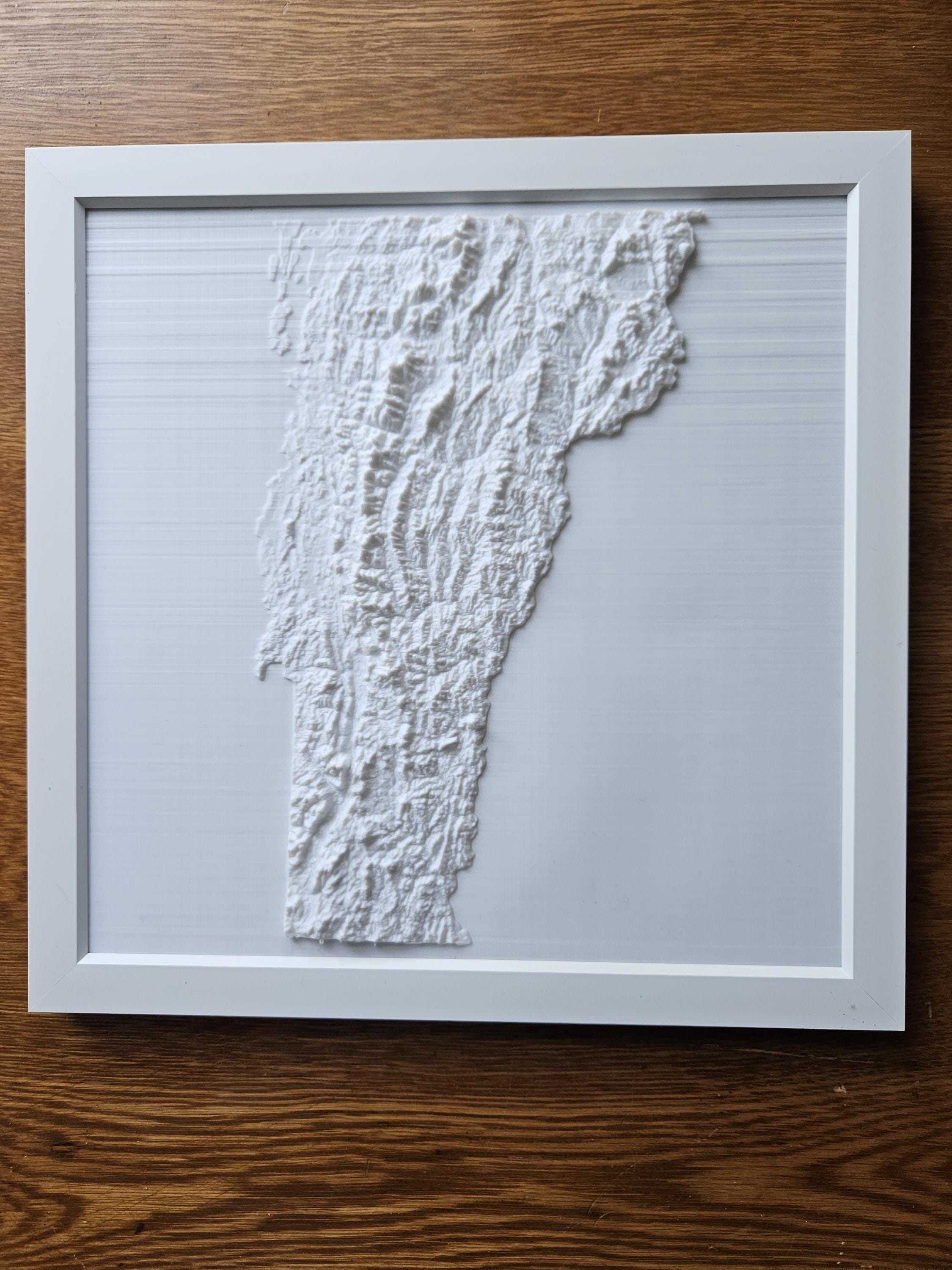Vermont 3D Topography - Etsy