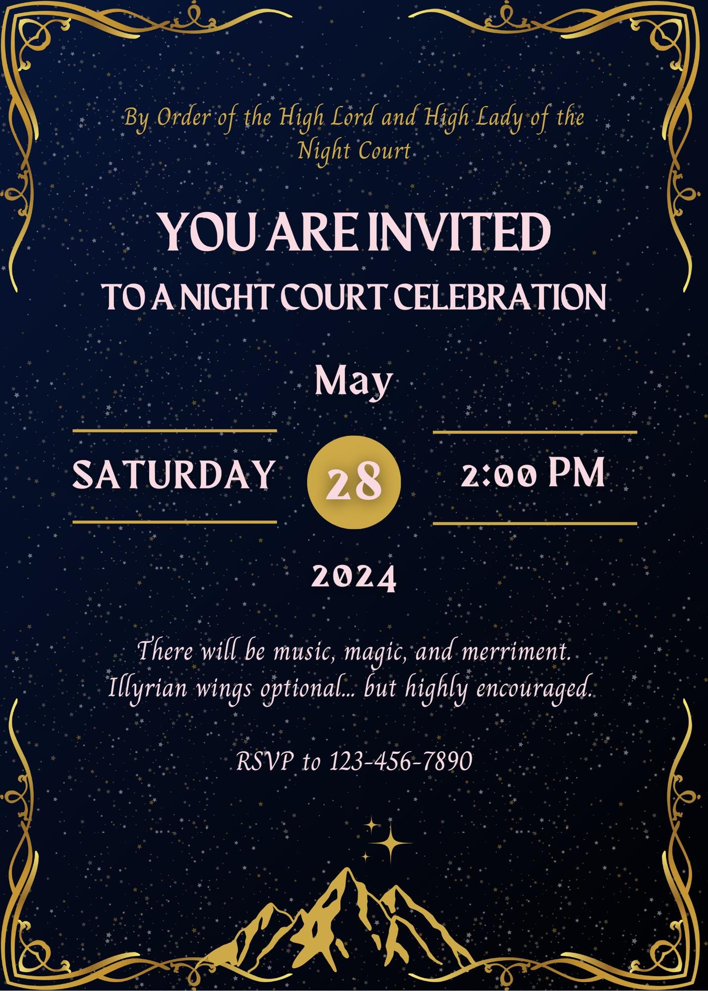 Custom ACOTAR Book Invitation - Etsy