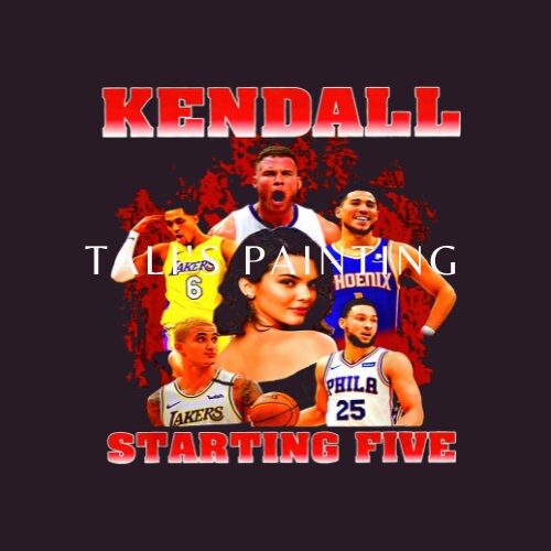 Kendall Starting Five Digital PNG File for Black Background - Etsy