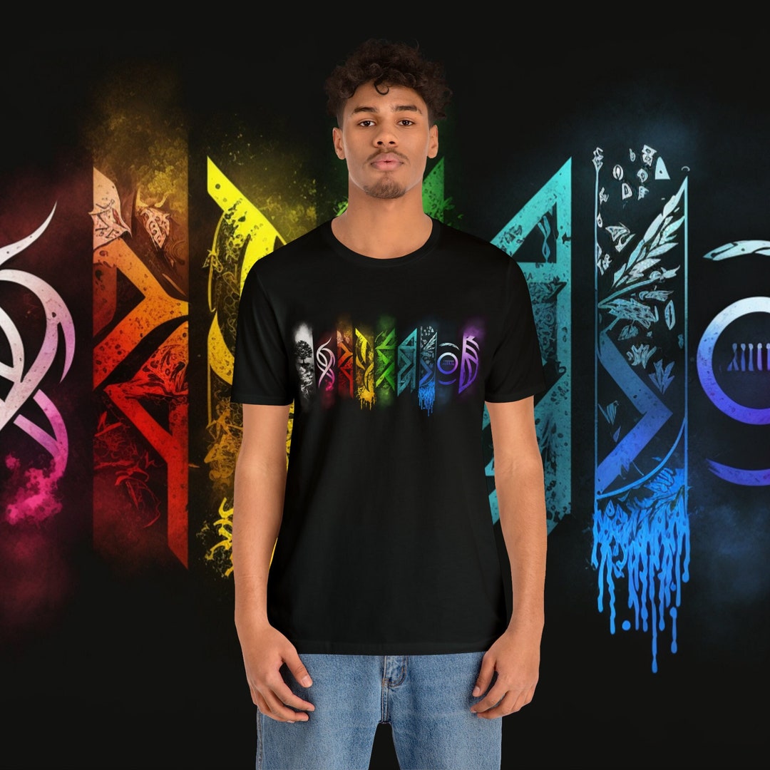 Viking Warrior Clan Crest Tshirt, Norse Art Rune Sigils T-shirt, Viking ...