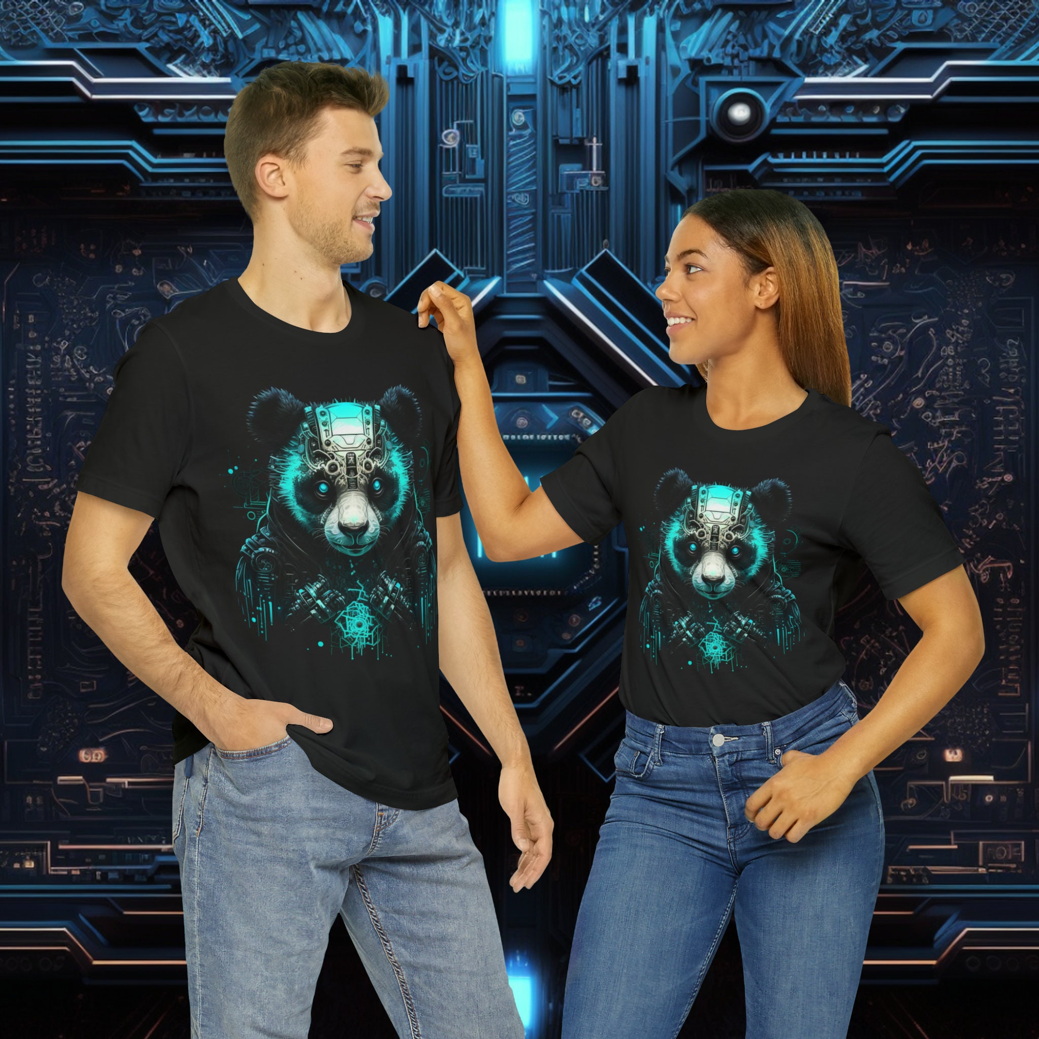 Panda Bear Warrior Tshirt, Futuristic Manga Anime Gamer Gift T-shirt ...