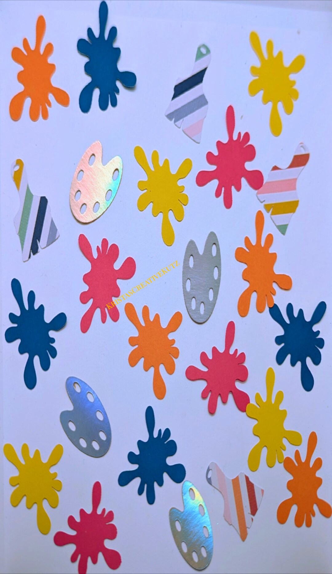 Art Party Confetti, Rainbow Party Decorations, Art Easel, Paintbrush ...