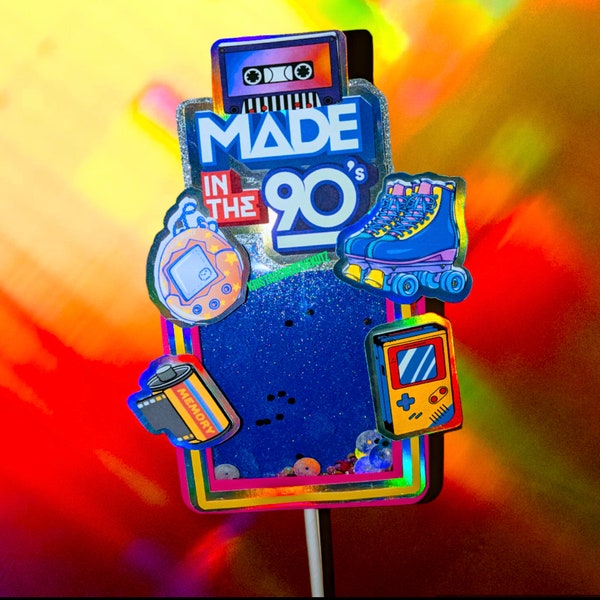 90s Customizable Cake Topper - Etsy