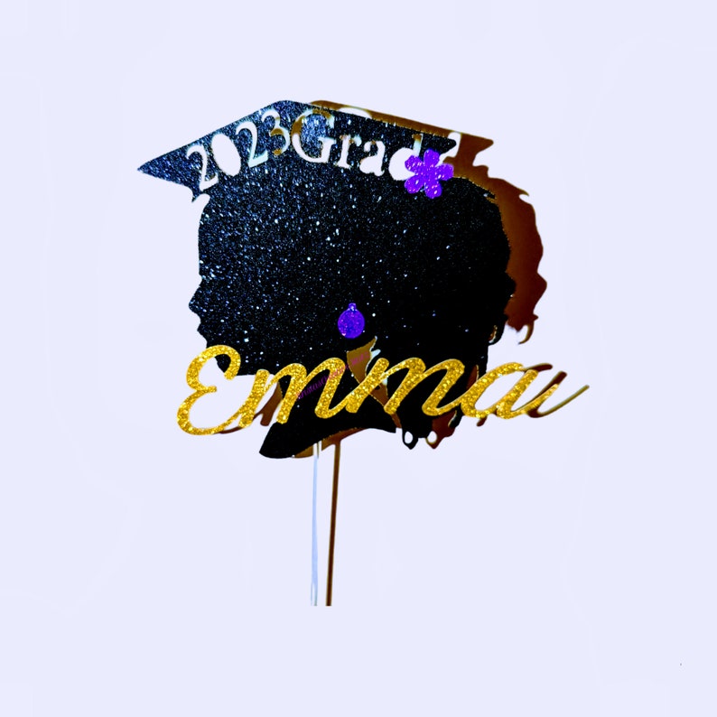 Personalized Graduation Cake Topper, Graduation Girl Silhouette Cake ...