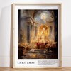 Nativity Scene Art Print: Christmas Wall Decor, Catholic Godparent Gift ...