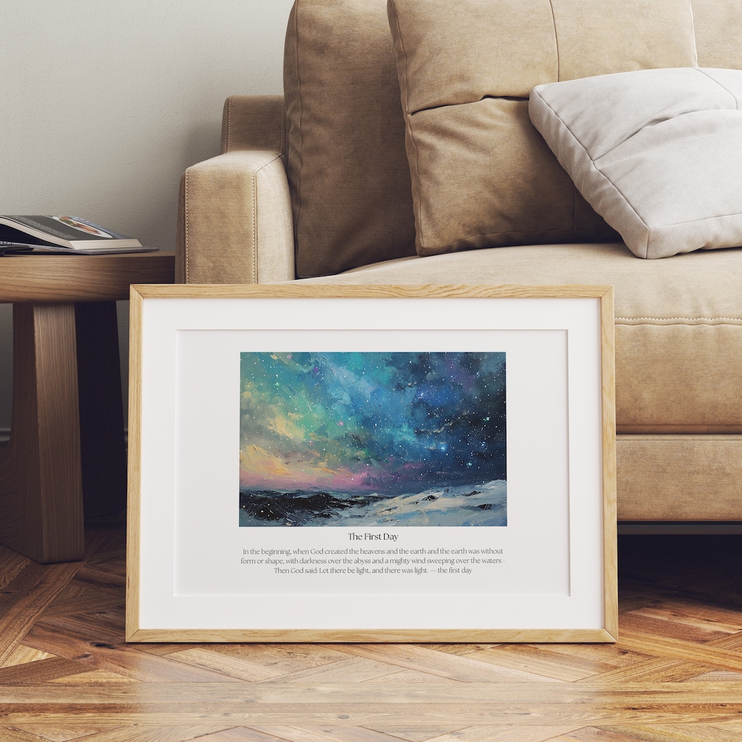 Scripture Art Let There Be Light Genesis Art Religious Painting ...
