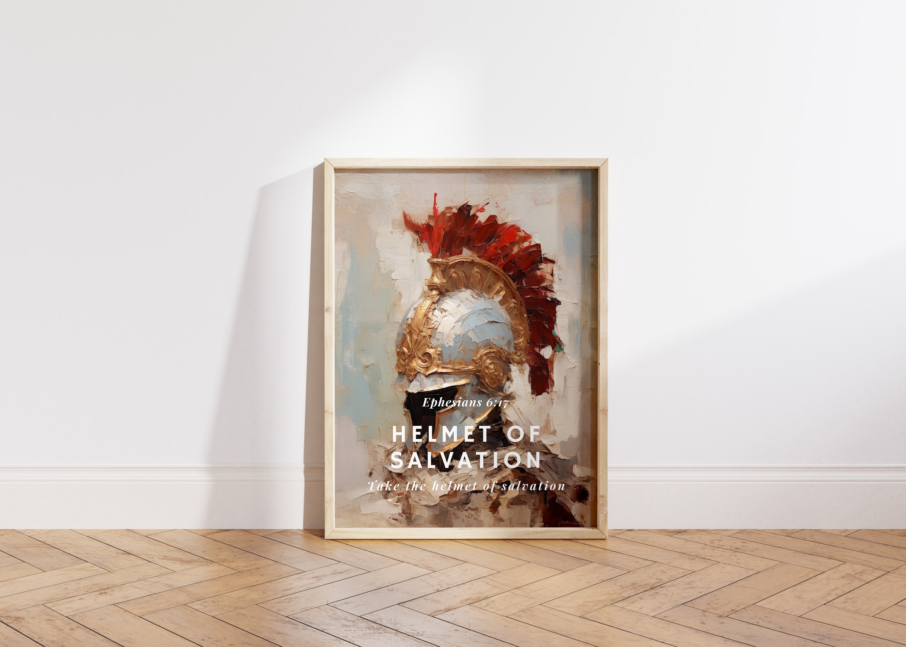 Catholic Decor Christian Decor Armor of God Helmet of Salvation ...