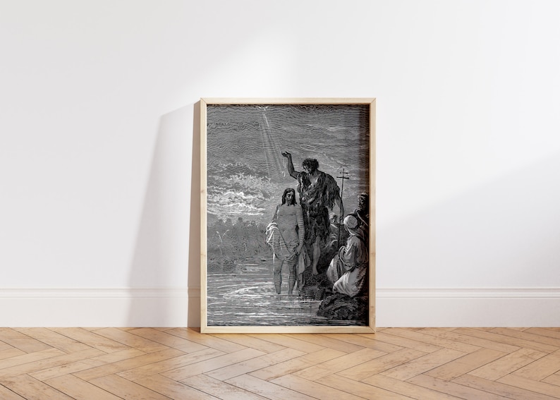 Baptism of Jesus Christian Art Christian Decor Easter Art Catholic Art ...