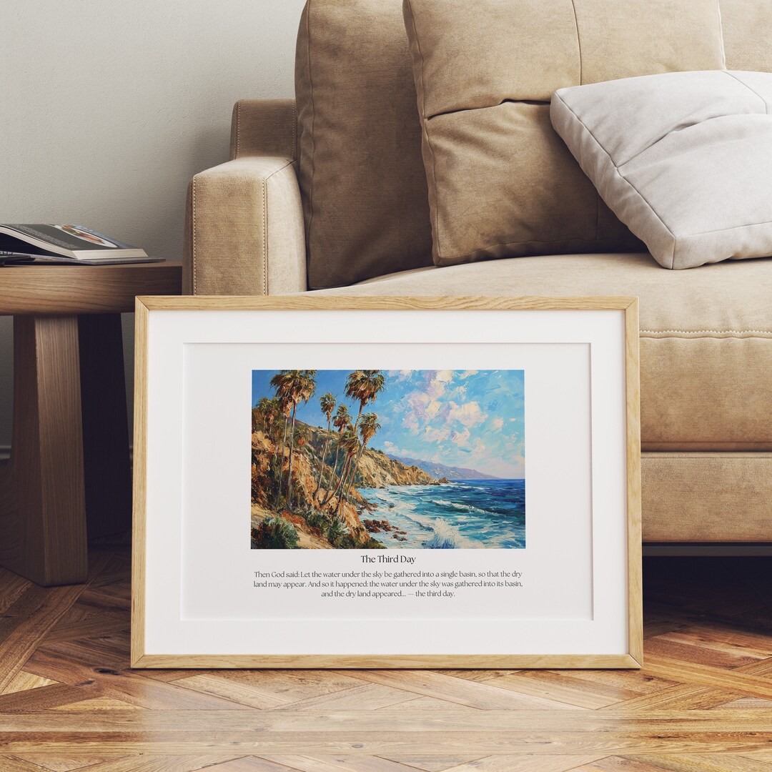 Christian Ocean Art Beach Art California Art Christian Decor Catholic ...