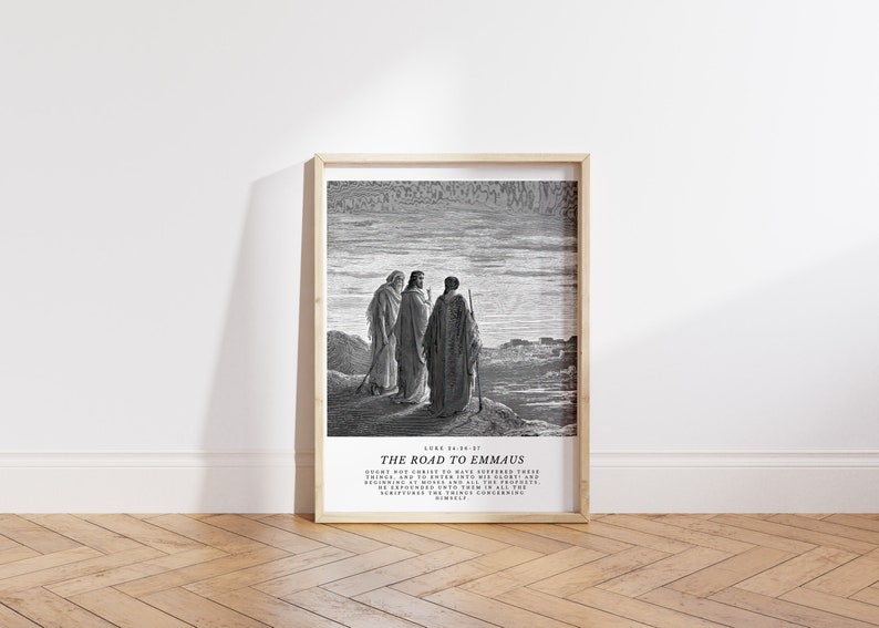Road to Emmaus Jesus Art Jesus Artwork Easter Art Easter Gift Gustave ...