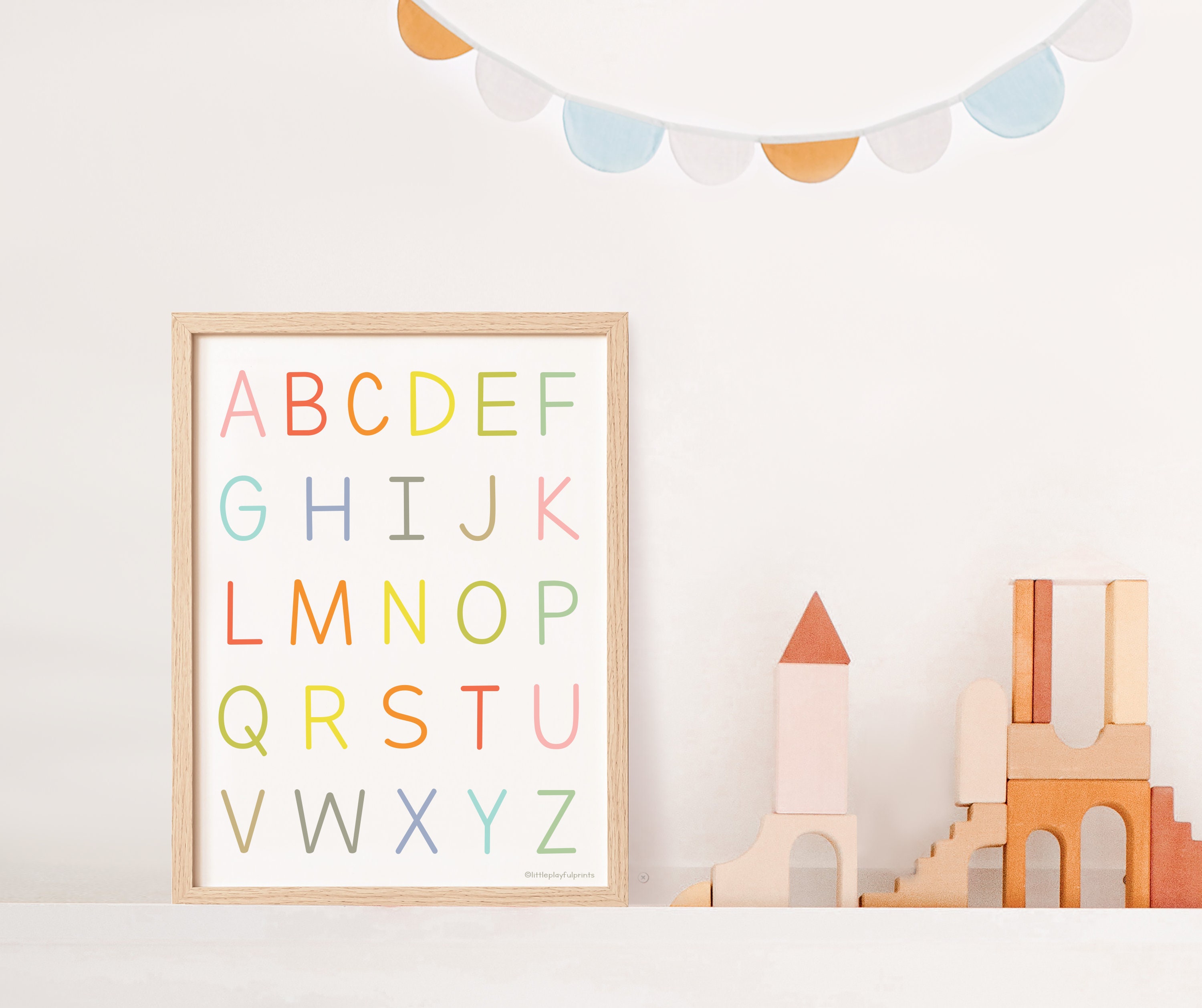 Alphabet Print | Letter Poster | Digital Alphabet | Printable ...