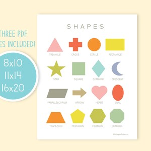 Shapes Chart | Shape Poster | Digital Shape Chart | Printable ...