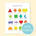Shapes Chart Shape Poster Digital Shape Chart Printable Homeschool ...