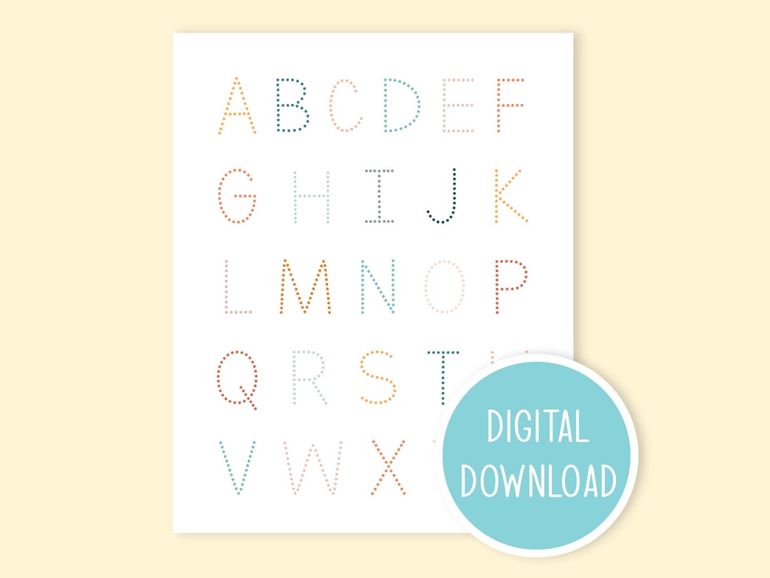 Alphabet Trace | Letter Tracing | Alphabet Poster | Printable ...