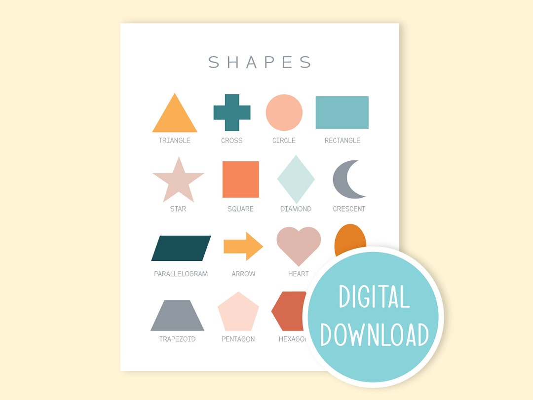 Shapes Chart | Shape Poster | Digital Shape Chart | Printable ...