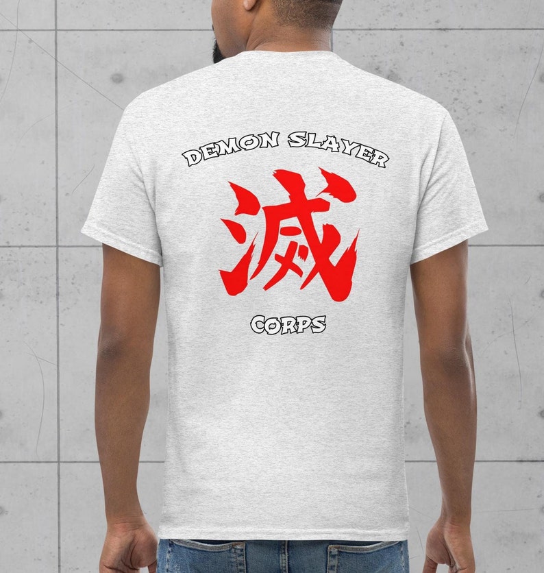 Demon Slayer Inspired Shirt Demon Slayer Corps Logo Print on Back Metsu ...