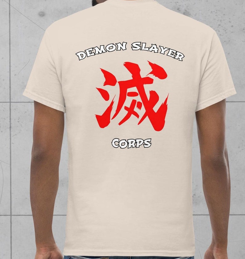 Demon Slayer Inspired Shirt Demon Slayer Corps Logo Print on Back Metsu ...
