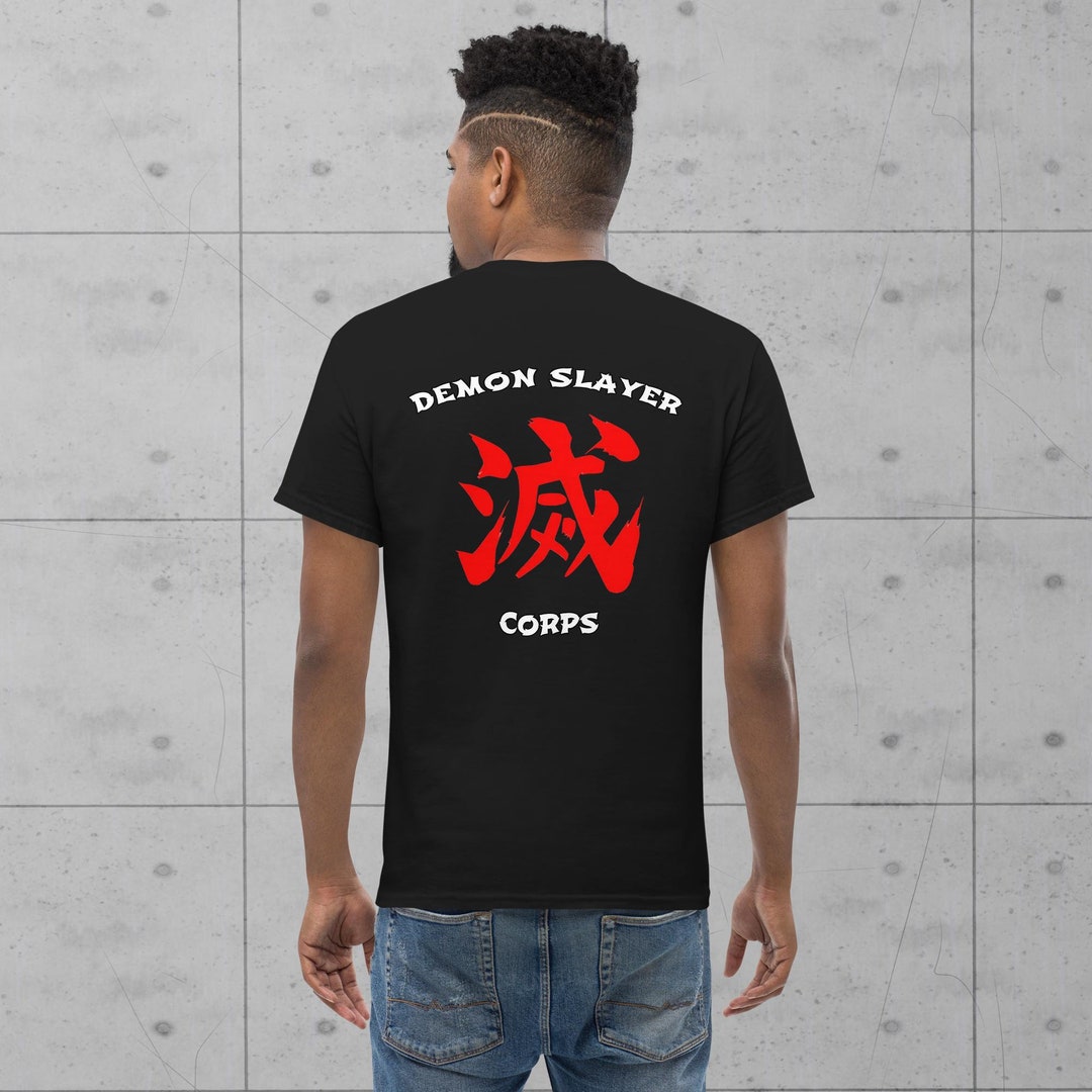 Demon Slayer Inspired Shirt Demon Slayer Corps Logo Print on Back Metsu ...