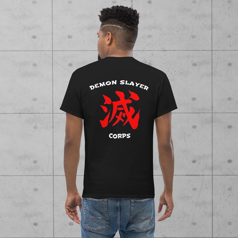 Demon Slayer Inspired Shirt Demon Slayer Corps Logo Print on Back Metsu ...