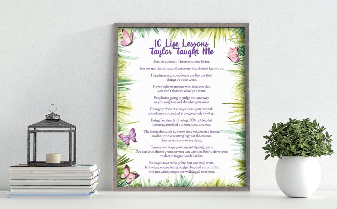Taylor Swift Quotes Poster Inspirational Decor Digital Download in ...