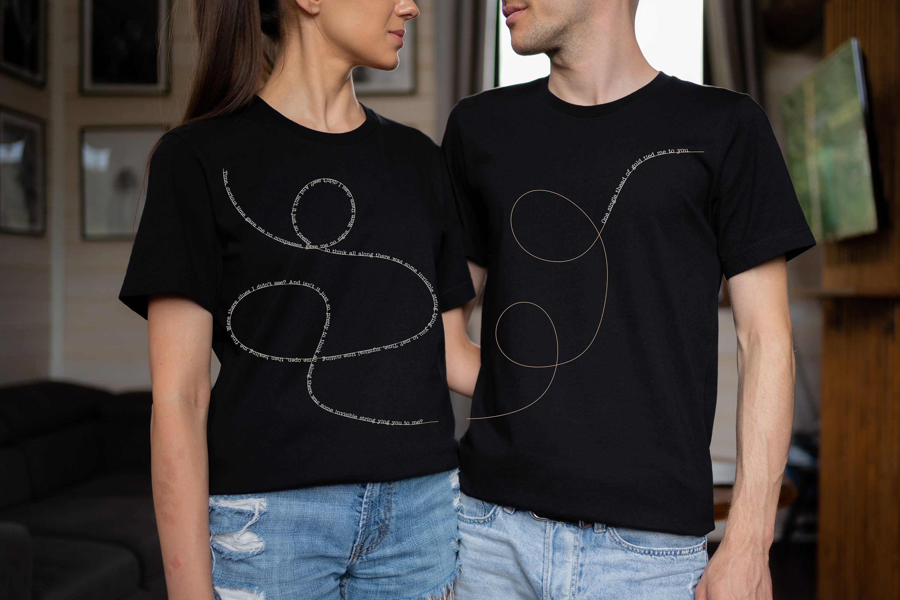 Eras Tour Couples Shirt Invisible String T-shirt Folklore - Etsy