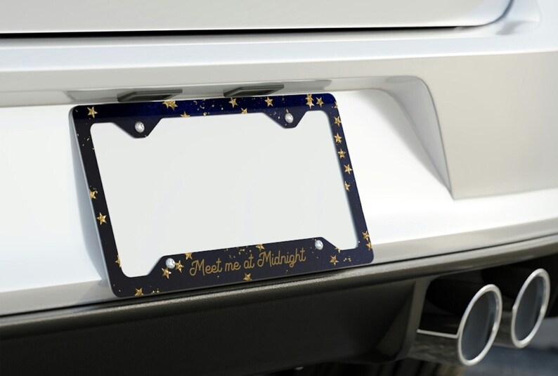 Meet Me at Midnight Metal License Plate Frame Swiftie Car Accessories ...