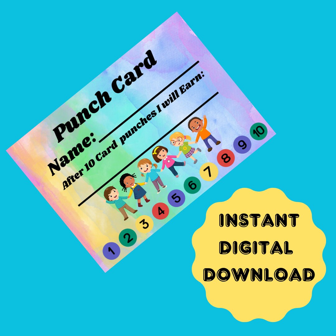 Behavior, Behavior Chart, Behavior Card, Fun and Rewarding Punch Card ...